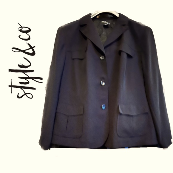 Style & Co. | Jackets & Coats | Style Co Womens Long Sleeve Jacket ...